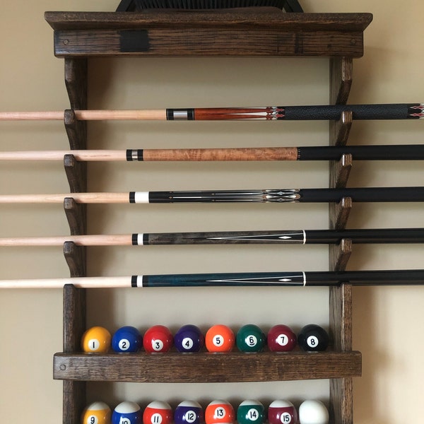 Pool Cue Rack/8 Ball Pool/cue Holder/cue Stick/pool Decor/bourbon Gifts ...