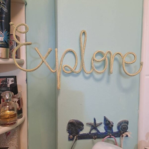Knitted Wire Explore Sign - Etsy