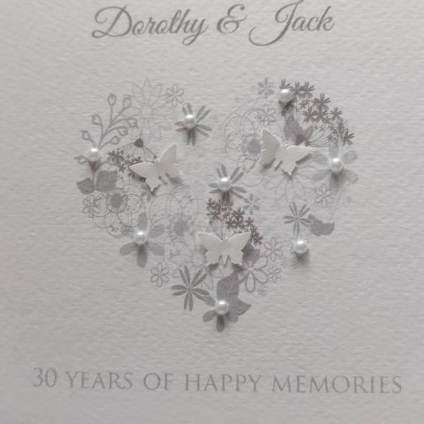 Diamond / 60th Wedding Anniversary Heart Personalised Greeting Card - Etsy