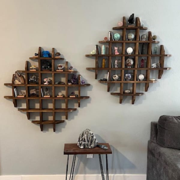 Rustic Wood Coffee Mug Rack: Wall Mounted Tea Cup Display Shelf - Etsy