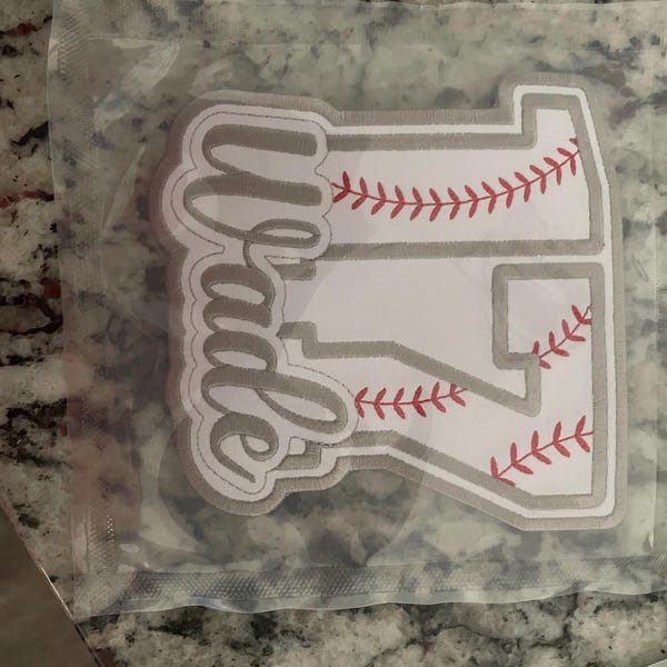 Personalized Baseball Name Patches, Custom Embroidered Baseball Number ...