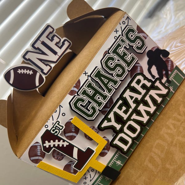 First Touchdown Gable Favor Box/ Football/ First Down Theme - Etsy