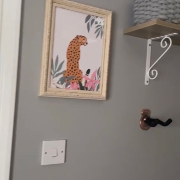 Leopard and Flowers Jungle Print | Boho Home Decor, Animal Wall Art ...