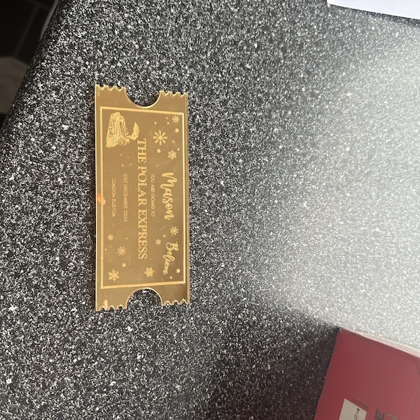 Personalised Polar Express Golden Ticket - Etsy