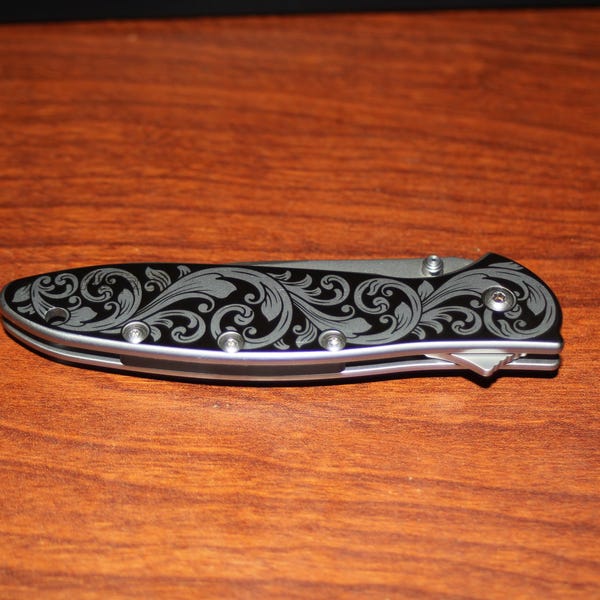 Custom Scroll Design SVG for Laser Engraving and Printing, Floral ...