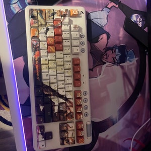 Shyvana the Half-dragon LOL Series Keycap Set, 127 Keys PBT for Mechanical Keyboard OEM Profile ...