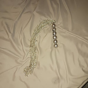 Chain Flogger With Leather Handle, Metal Flogger for Sensation Play ...