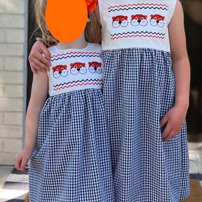 Custom Alabama faux Smocked Football Dress Handmade - Etsy