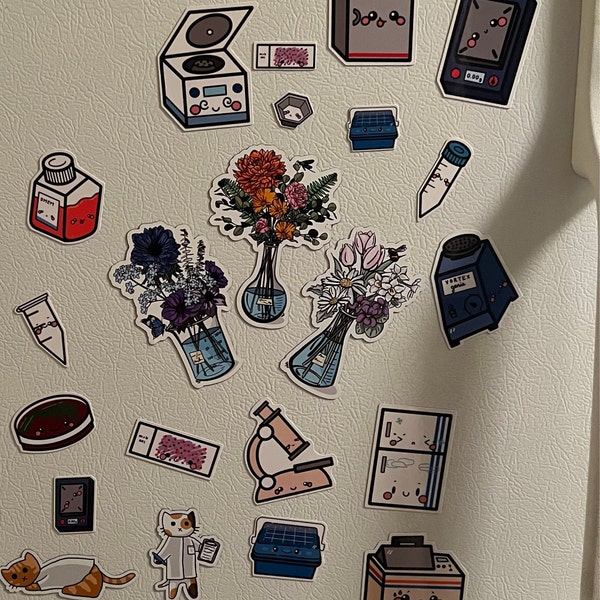 Cute Science Equipment and Disposables Decorative Magnet Set - Etsy