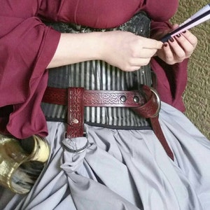 Customizable Celtic Braid Design Leather Skirt Chasers, Set of 2 Skirt ...