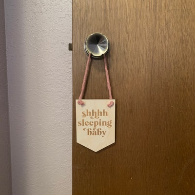 Shhh Baby Sleeping Door Sign Nursery Sign Newborn Decorations Nap Time ...
