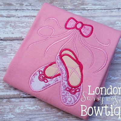 Ballerina Ballet Shoes Machine Embroidery Digital Applique - Etsy