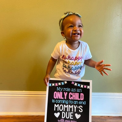 Printable Pregnancy Announcement Personalized Chalkboard Sign, White ...