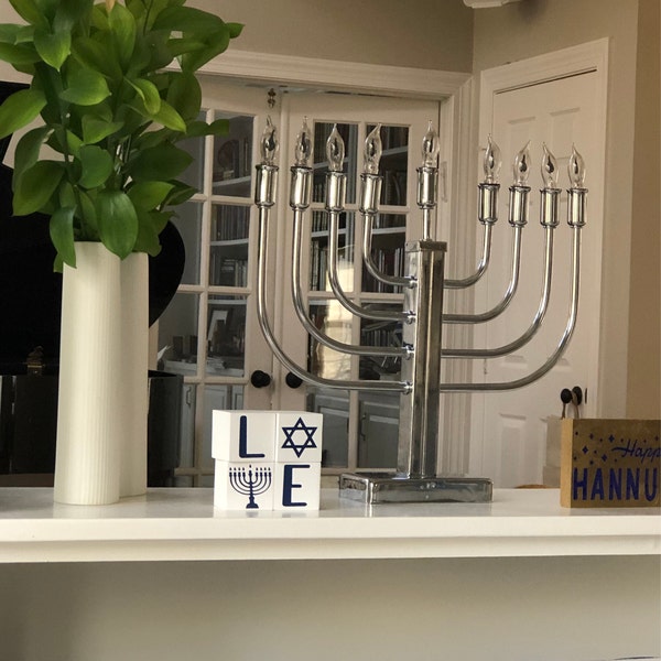 Hanukkah Tiered Tray Decor, Hanukkah Home Decor, Happy Hanukkah ...