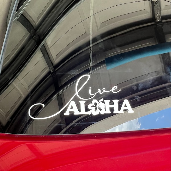 Live Aloha Vinyl Decal for Laptops, Cars, Cups, Water Bottles, Ceramics ...
