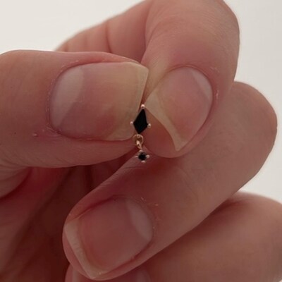 14k Solid Gold Ruby Heart Cartilage Piercing Pink Heart Helix Stud ...