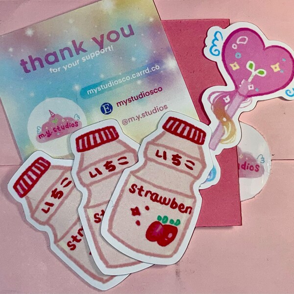 Flavored Milk Stickers Cute Kawaii Bujo Journal Stickers, Planner ...