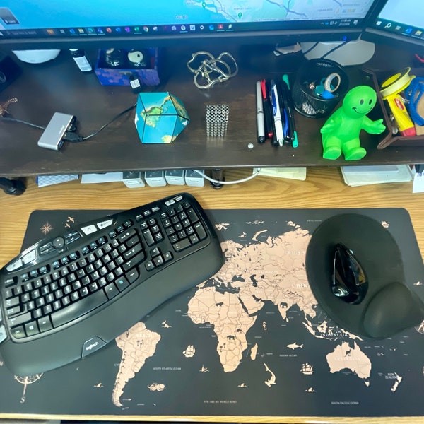 World Map Desk Mat XXL, Historical World Map Mousepad, Extra Large ...