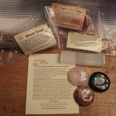 Crystal Kit for Empaths Crystals for Love & Protection Crystal Healing ...