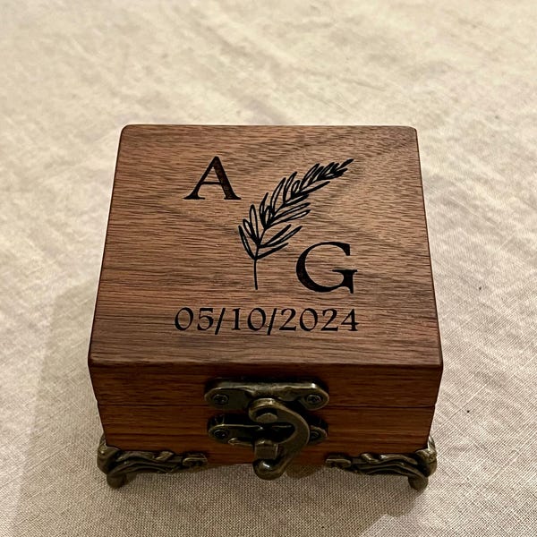 Ring Bearer Box Ring Box Wedding Engagement Ring Box Wedding Proposal ...