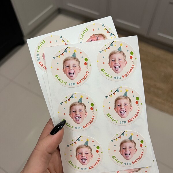 Kids Birthday Stickerpersonalized Birthday Stickercustom Kid Birthday ...