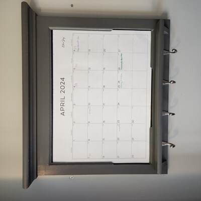 LANG Calendar Frame Family Organizer Command Center Storage Shelf and ...