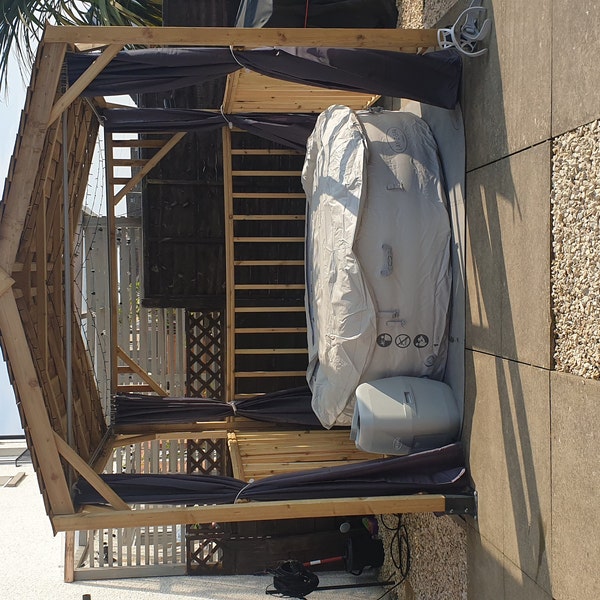 Exterior Garden Timber Steps, Pressure Treated, Outside Stairs ...