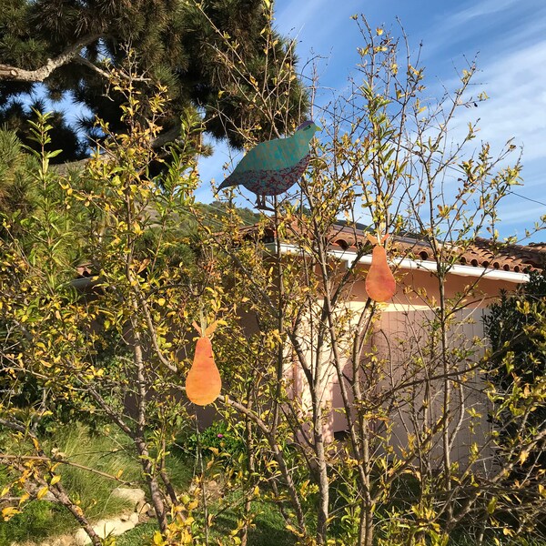 Upcycled Metal Partridge Christmas Tree Topper: Hand-painted Metal Art ...