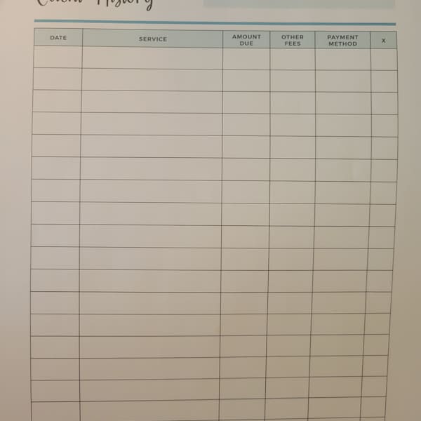 Printable Client Book, Client Payment Log, Business Payment Tracker ...