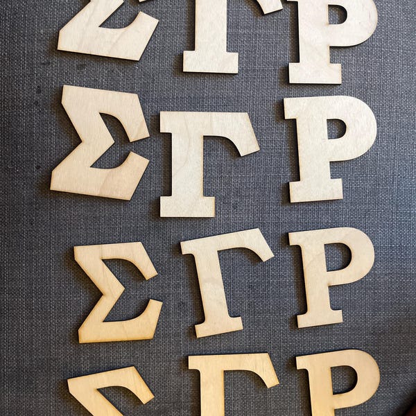 V5 - Double Stacked Block Wooden Greek Alphabet Letter Word for ...