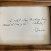 5x7 Frame, Framed Canvas Handwriting Gift,memorial Gift, Handwriting ...