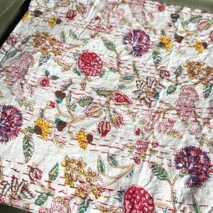 Indian Handmade Razai Voile Cotton Flower Block Print Razai - Etsy