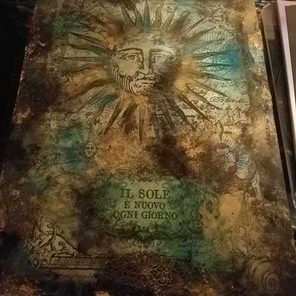 NEVERENDING STORY BOOK Auryn Diary Ouroboros Snake Blu Velvet Grimoire ...