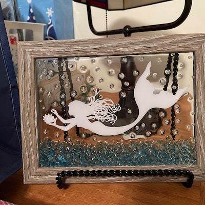 Jellyfish Glass Window Art Ocean Beach Chunky Glass Outer - Etsy