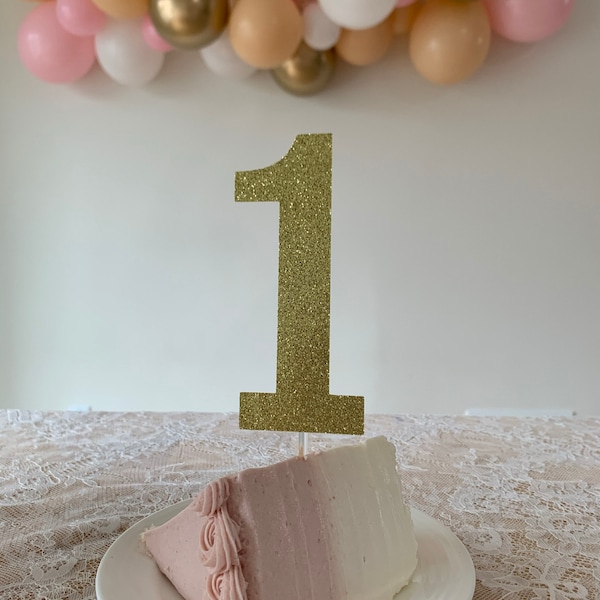 One Cake Topper | Number 1 Topper | First Birthday Topper | Cake Smash ...