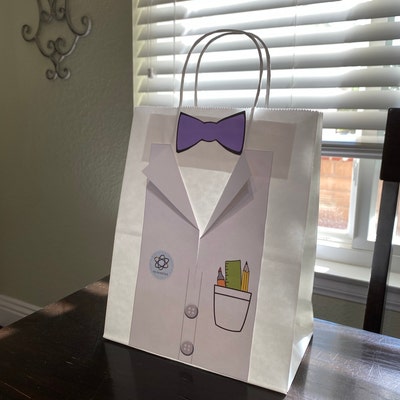 Scientist Favor Bags Candy Bag Party Favors Mad Scientist Lab Coat ...