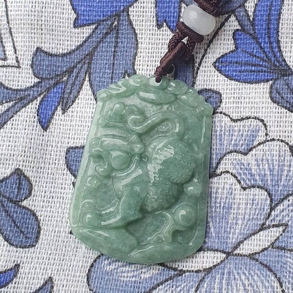 Real Jade Tiger Necklace, Chinese Zodiac Year of Tiger Charm ...
