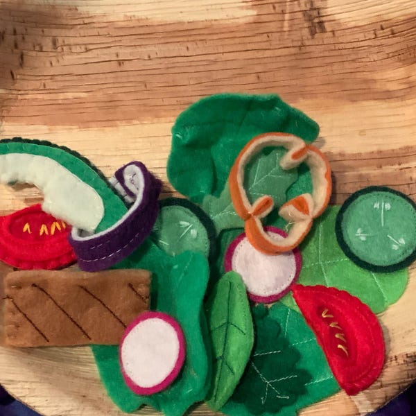 Felt Cucumber Slice Montessori Sensory Activity Handcrafted Pretend ...