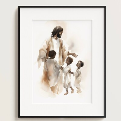 Jesus Teaching Child, Jesus Portrait, Jesus Painting, Jesus Print ...