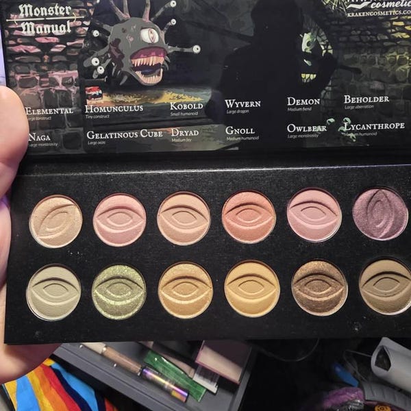Monster Manual: Eyeshadow Palette // Makeup // Handmade // Vegan ...