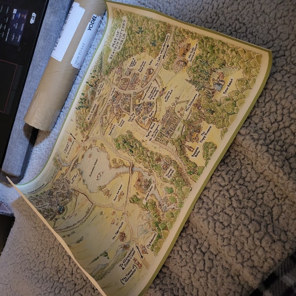 Peter Rabbit Watercolor Hanging Map - Kids Room Wall Decor - Nusery ...