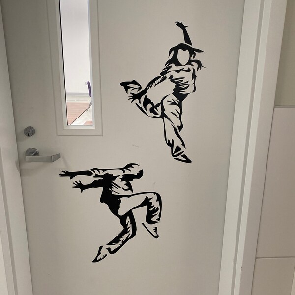 Hip Hop Dancers Wall Decals - Break Dance Wall Decal, Contemporary ...