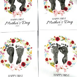 I Love You to the Moon and Back Mother's Day Baby Footprint Arts and ...