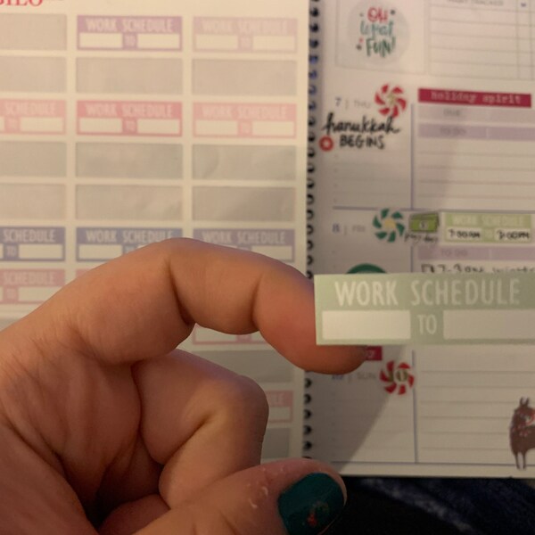 WORK SCHEDULE Stickers - Pastels. Planner Stickers. Calendar Stickers ...