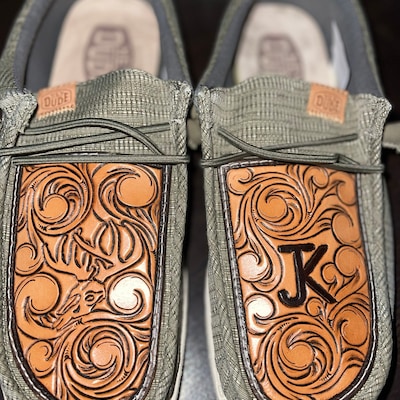 Cap With Tooled Leather Brim - Etsy