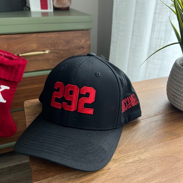 Custom Embroidered Varsity Jersey Name Number Hat, Personalized Fan ...
