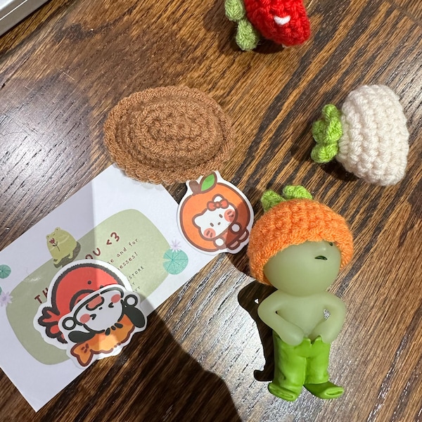 Crochet Smiski Froggy and Chick Hats | Adorable Accessories for Smiskis ...