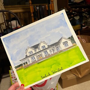 CUSTOM HOUSE DRAWING, Hand Drawn House, Original Aesthetic Sketch From ...