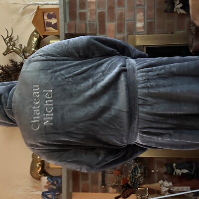 Custom Robes Hooded, Customized Bathrobes, Fleece Warm Kimono, Winter ...