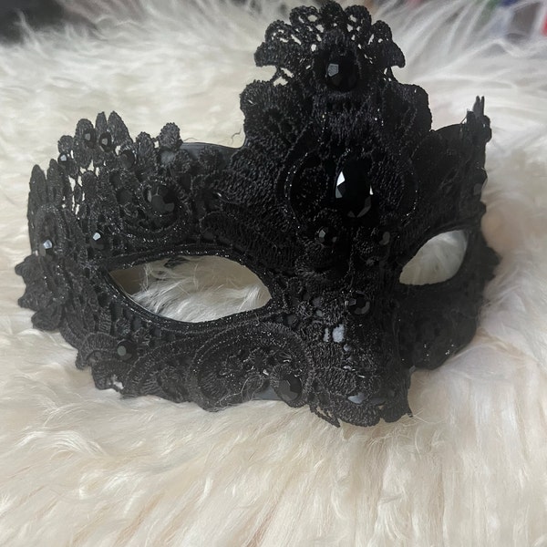 Black Masquerade Mask Brocade Masquerade Ball Elegant Party - Etsy